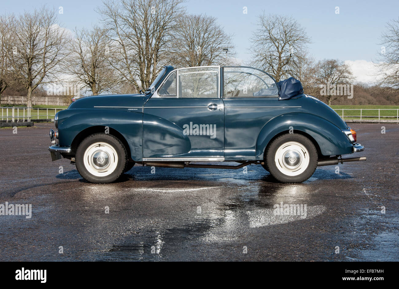 Morris Minor convertible British classic car Stock Photo - Alamy