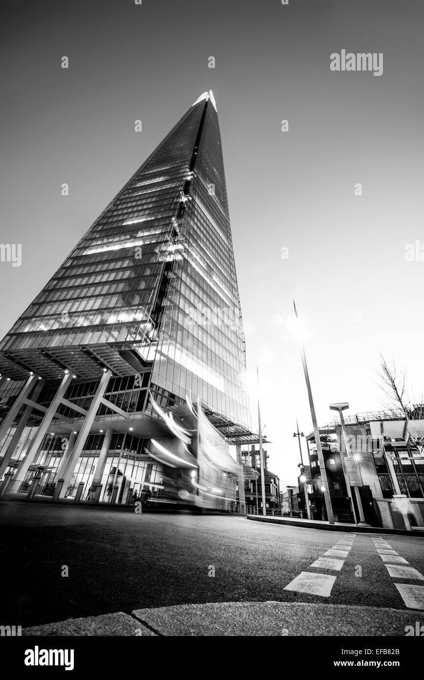 City skyline with the shard Black and White Stock Photos & Images - Alamy
