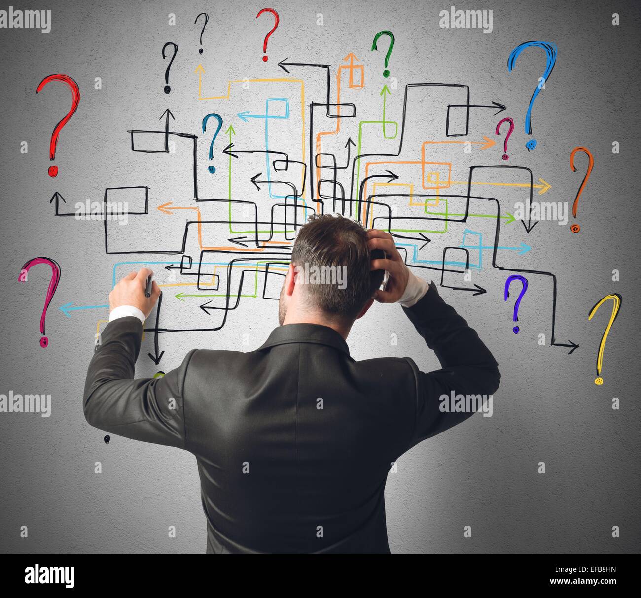 Maze of questions Stock Photo - Alamy