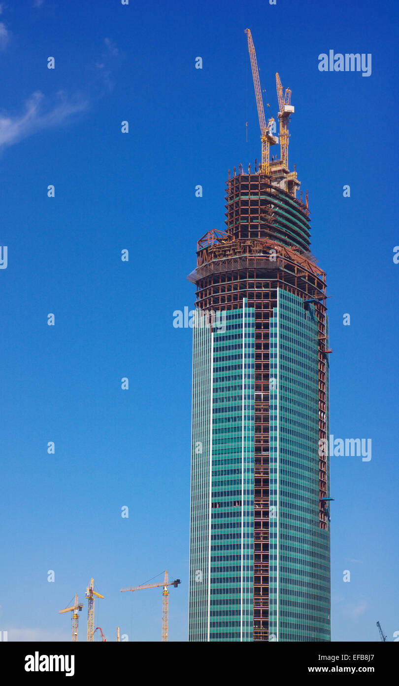 skyscraper develop on sky background Stock Photo - Alamy