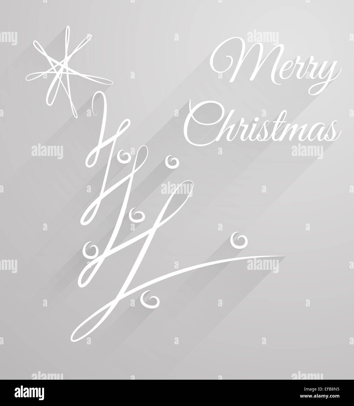 A modern style white Christmas tree abstract illustration Stock Photo ...