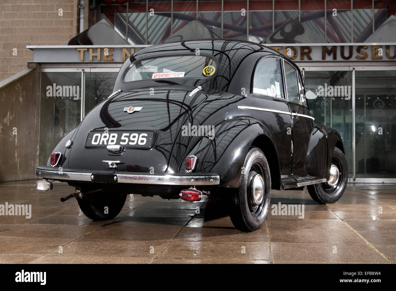 Morris Minor low light British classic car Stock Photo - Alamy