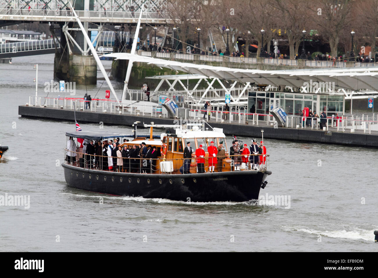Sir winston churchill funeral boat hi-res stock photography and images ...