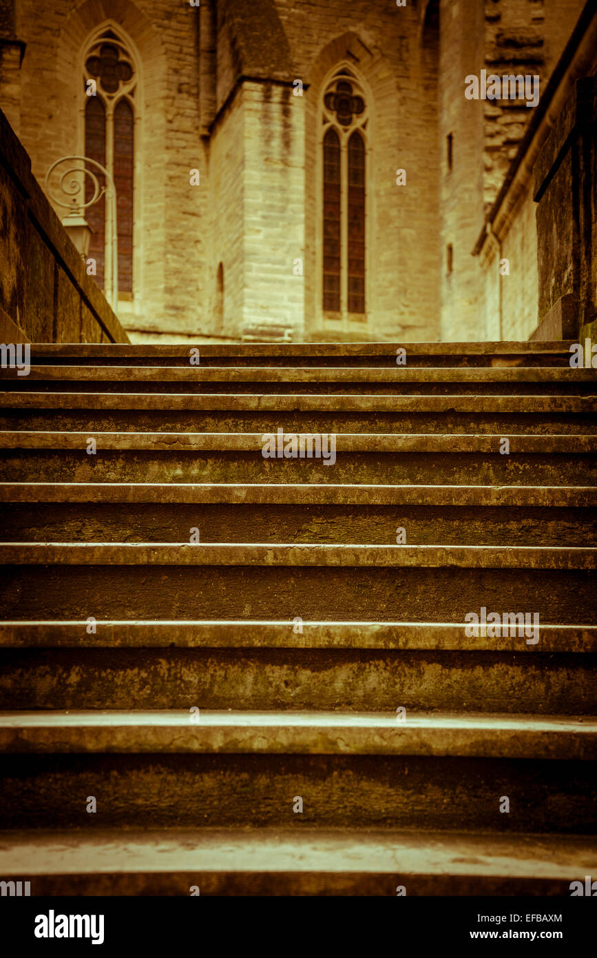 Church steps,Montpellier, France Stock Photo - Alamy