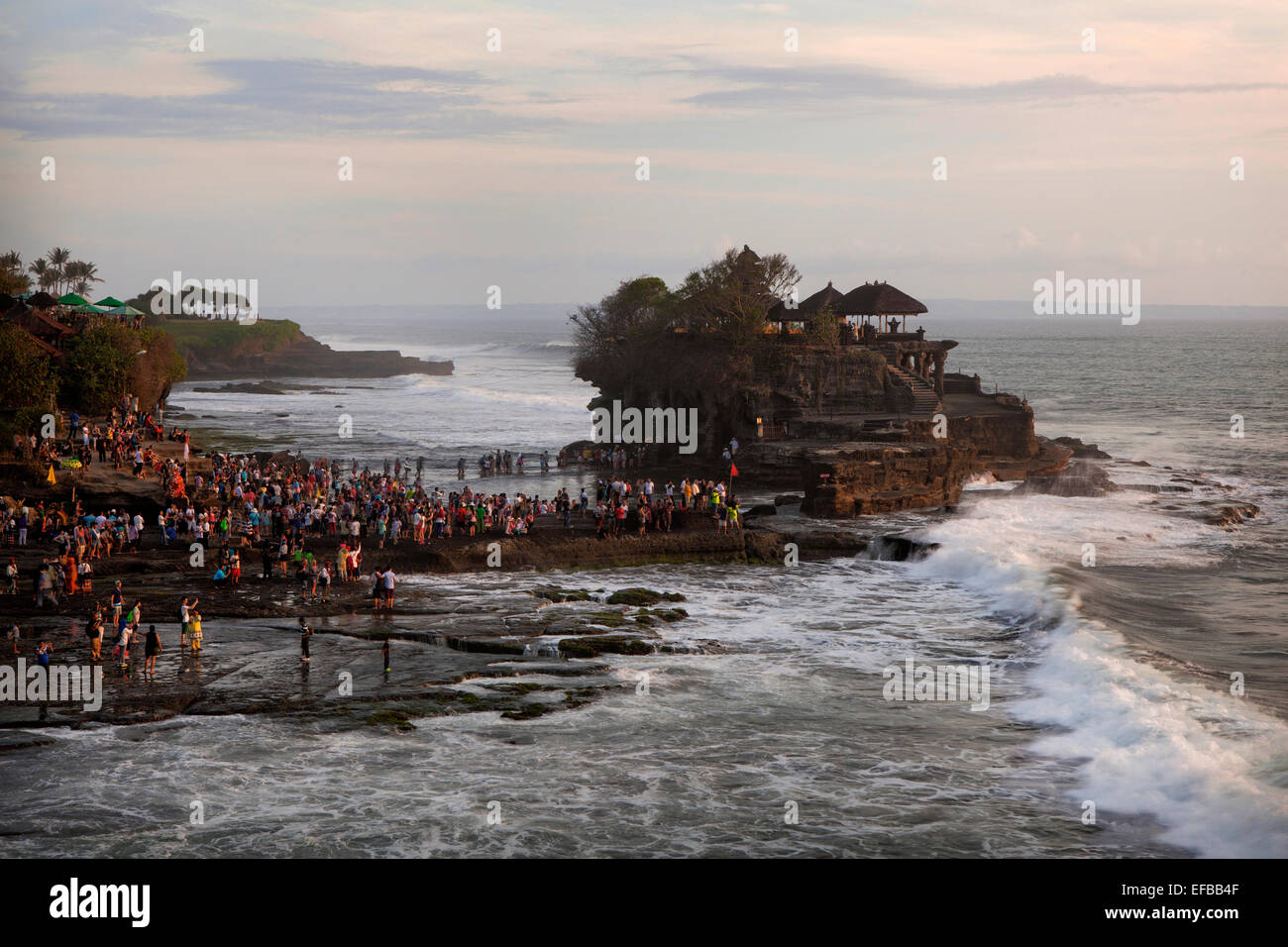 Tanah Lot Temple at sunset in Bali, Indonesia Stock Photo - Alamy