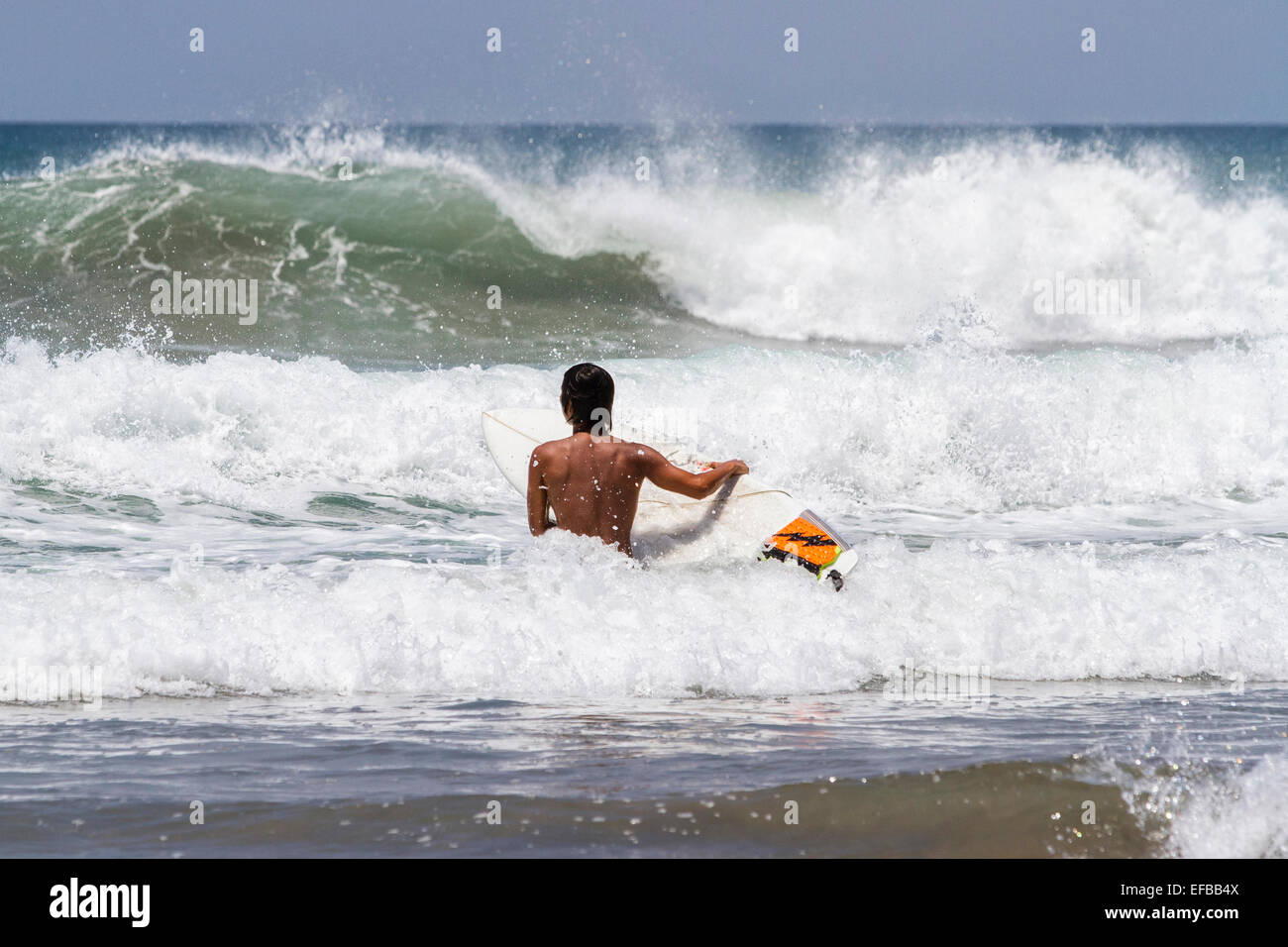 Surfer on large wave in hi-res stock photography and images - Alamy