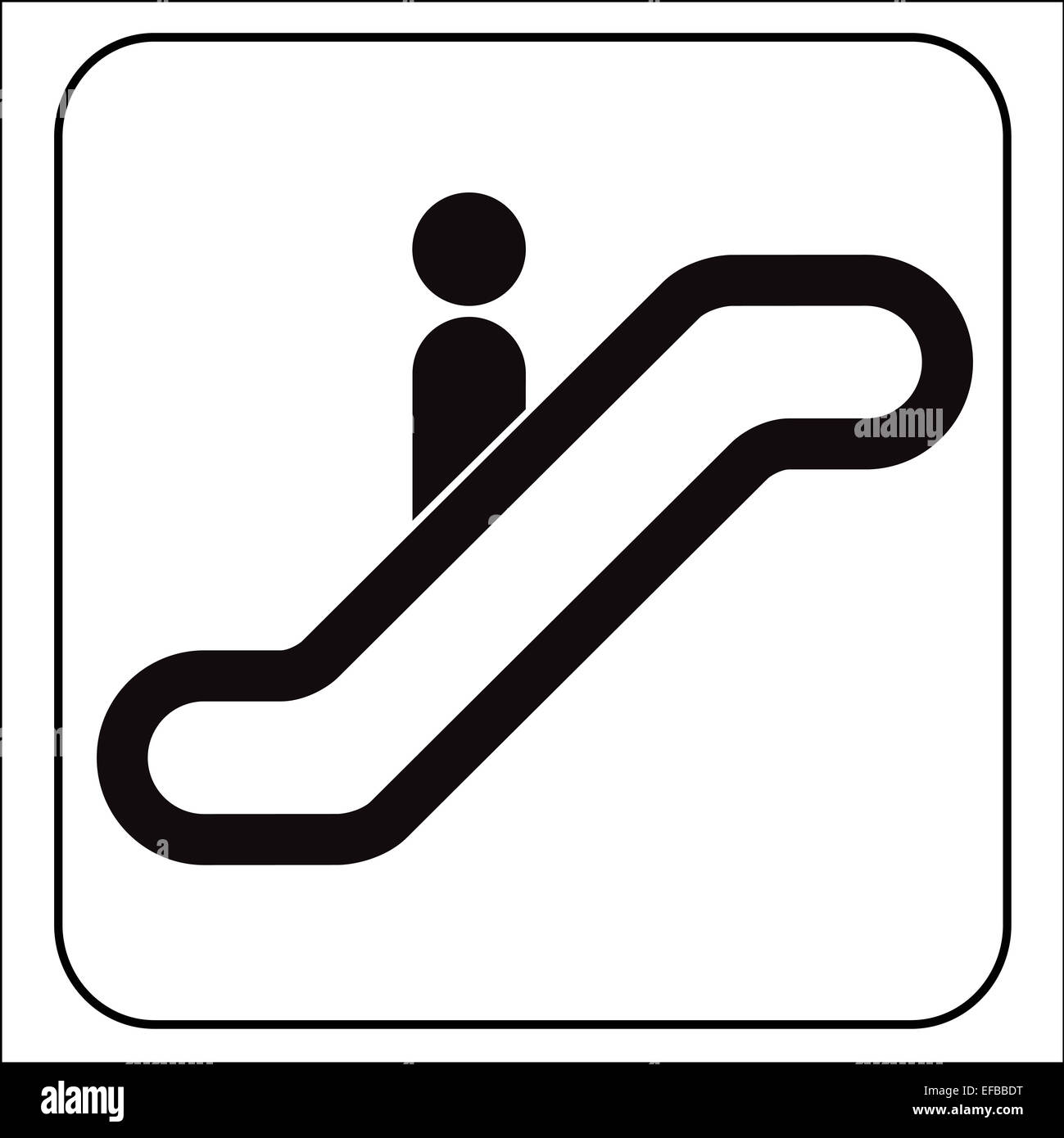 Escalator Information signal Stock Photo - Alamy