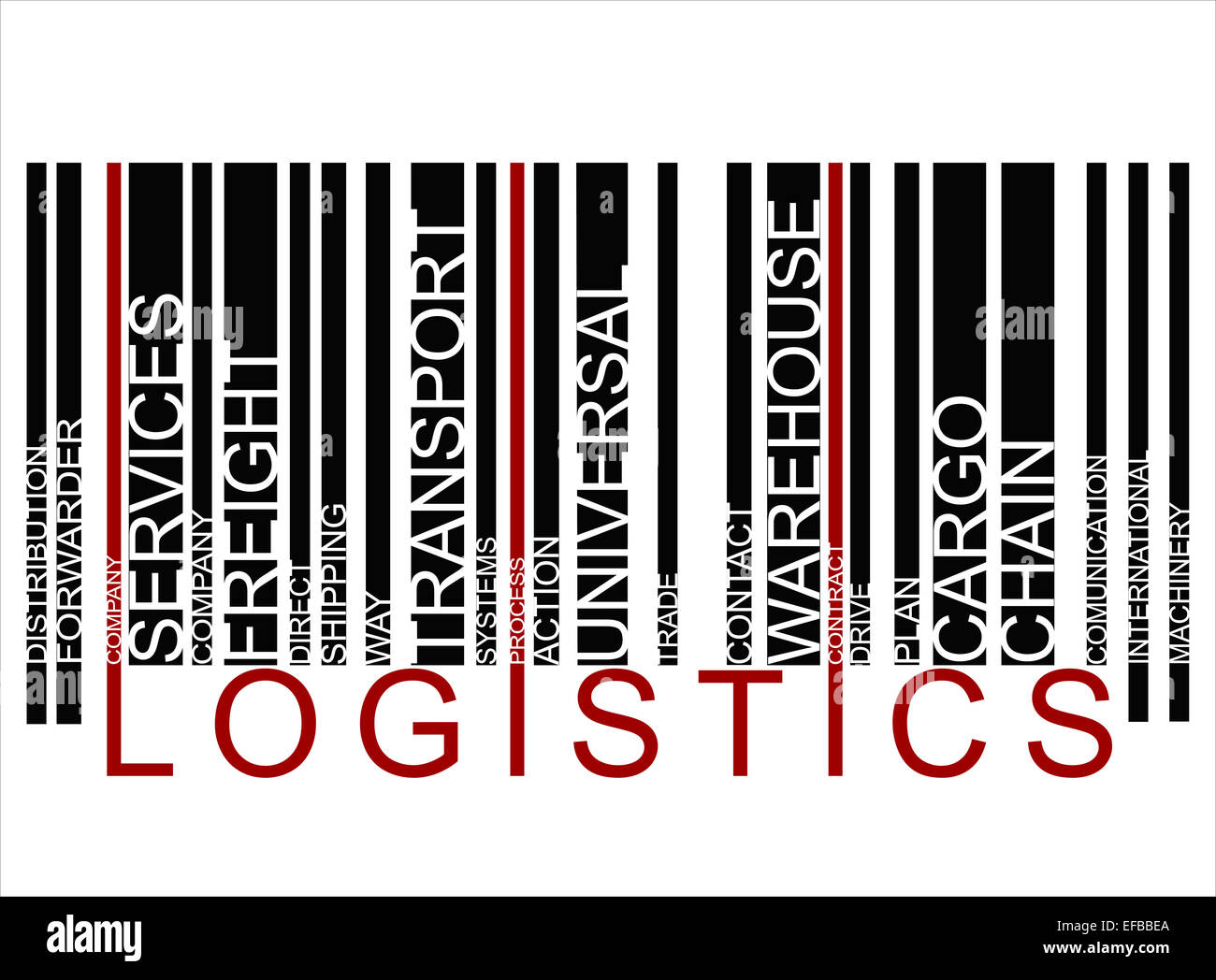 LOGISTICS text barcode Stock Photo - Alamy