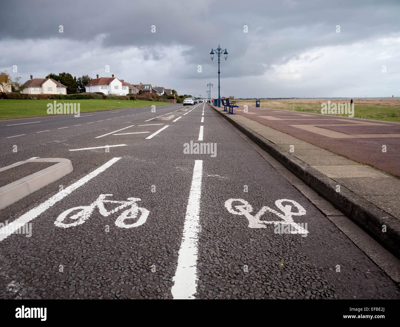 Cycle path road marking hi-res stock photography and images - Alamy