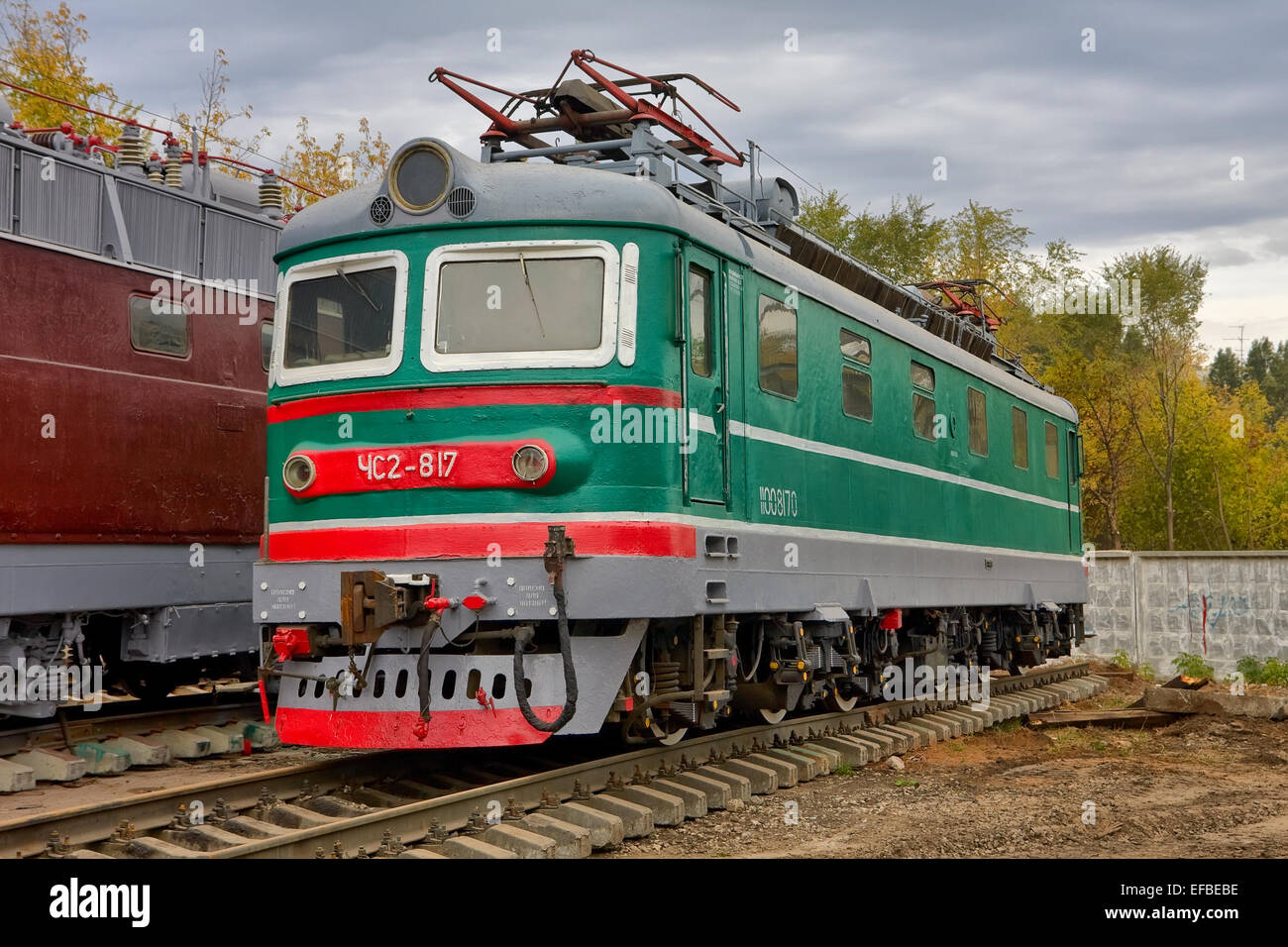 SAMARA, RUSSIA - NOVEMBER 8, 2013: Trains at the Samara Railway Museum ...