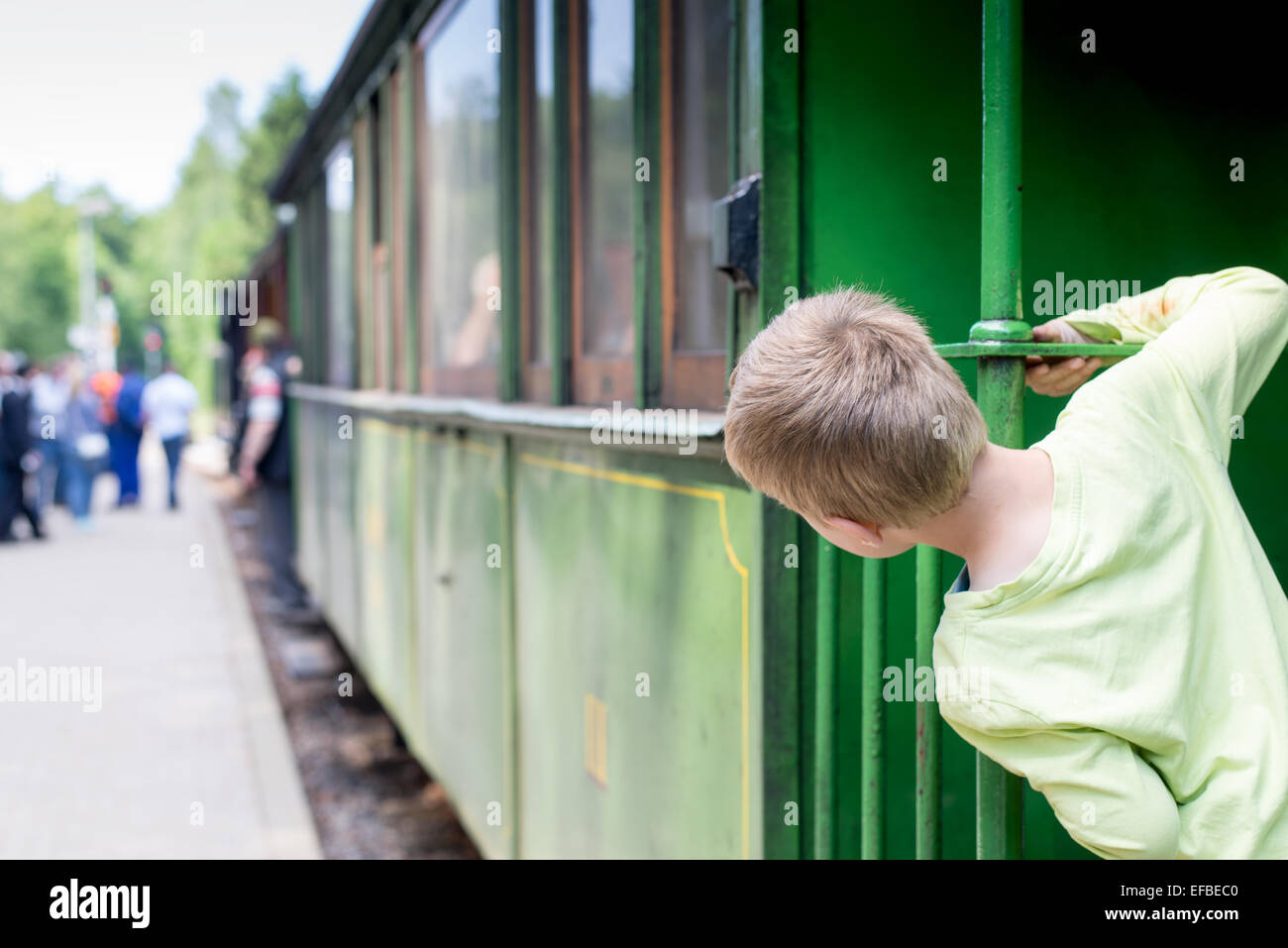 Boy old train hi-res stock photography and images - Alamy
