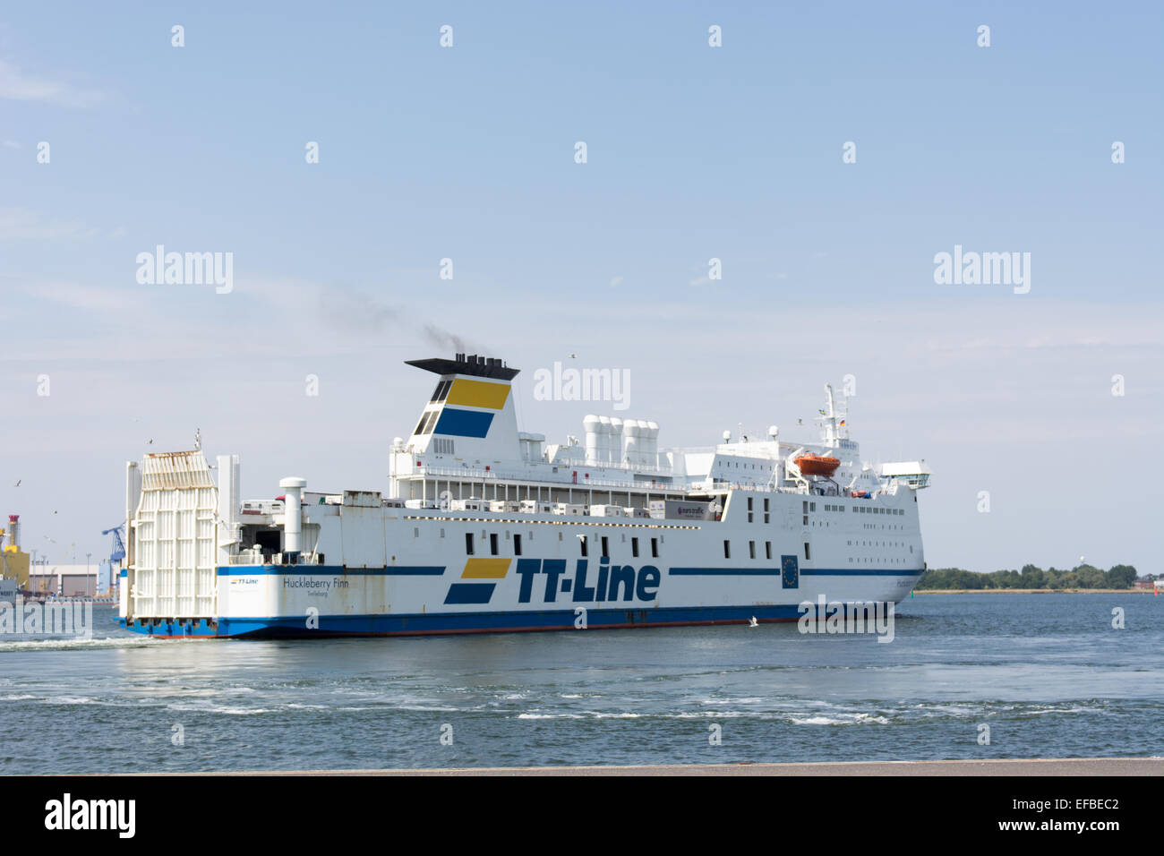 The ferry MS Huckleberry Finn of the TT line operating between Rostock ...