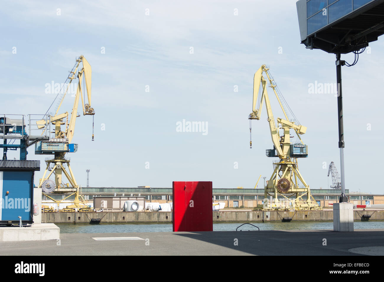 Takraf cranes at the port of Rostock in Germany Stock Photo - Alamy