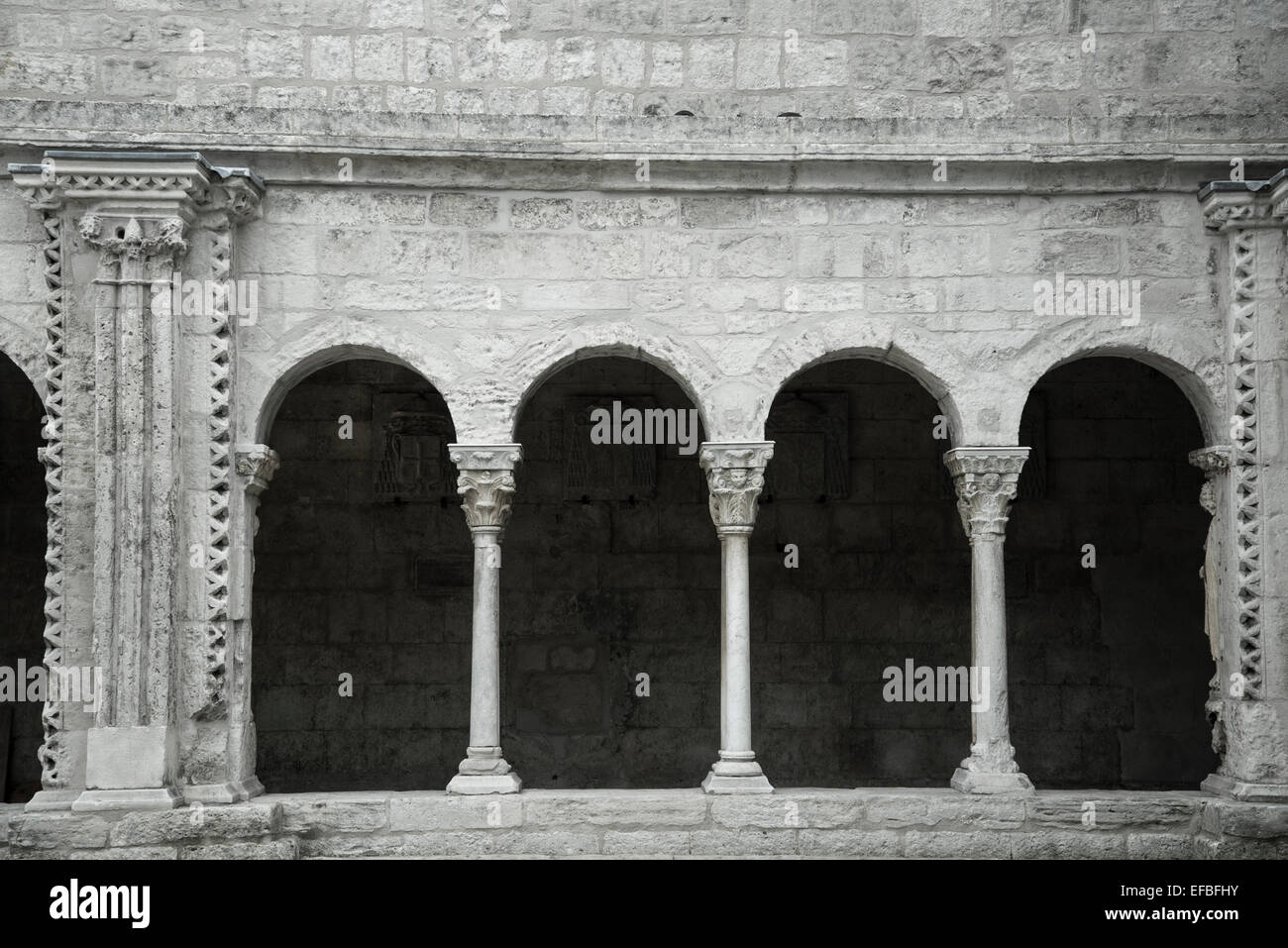 Medieval Cloister, Church of St. Trophime, Arles, France Stock Photo ...