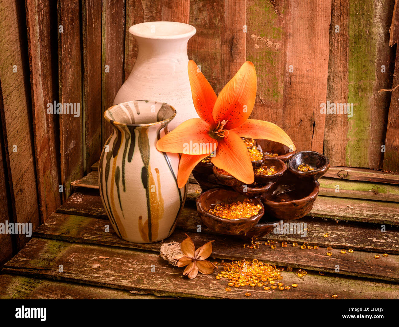 Rustic flower display hi-res stock photography and images - Alamy