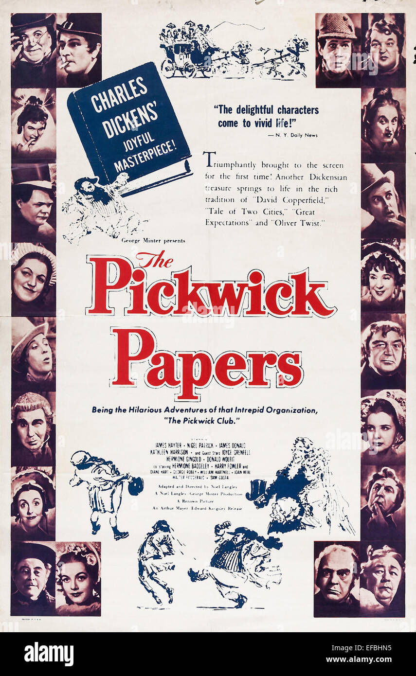 MOVIE POSTER THE PICKWICK PAPERS (1952 Stock Photo - Alamy