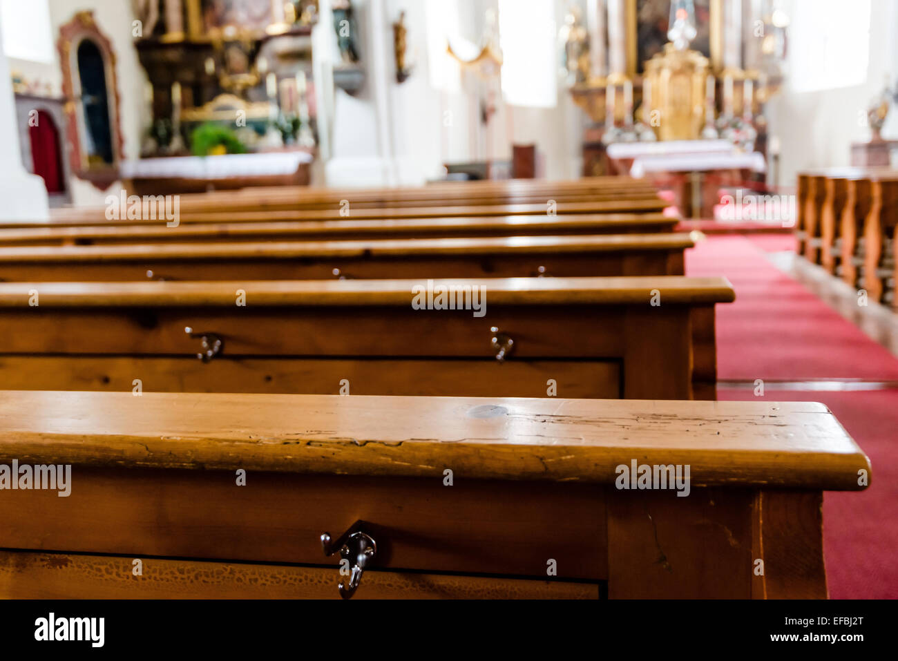 Church benches hi-res stock photography and images - Alamy