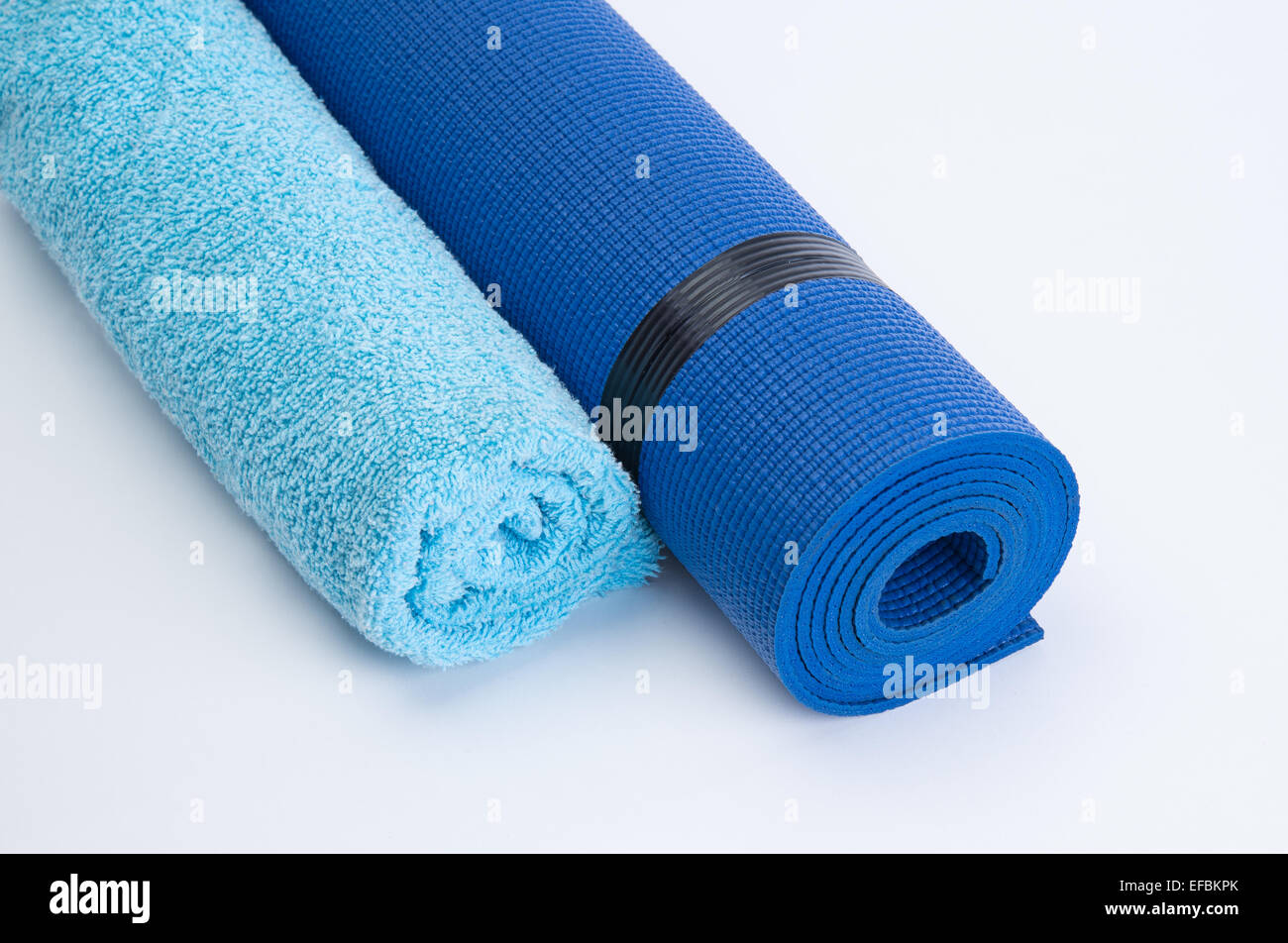 Roll out mats for workout and aerobics Stock Photo - Alamy