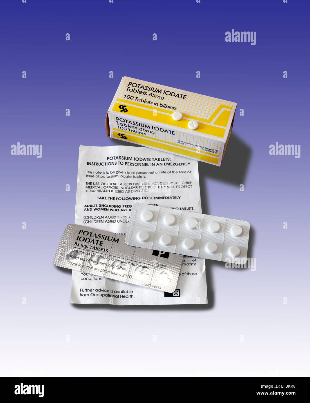 Potassium iodate tablets for use in the event of a radioactive leak ...