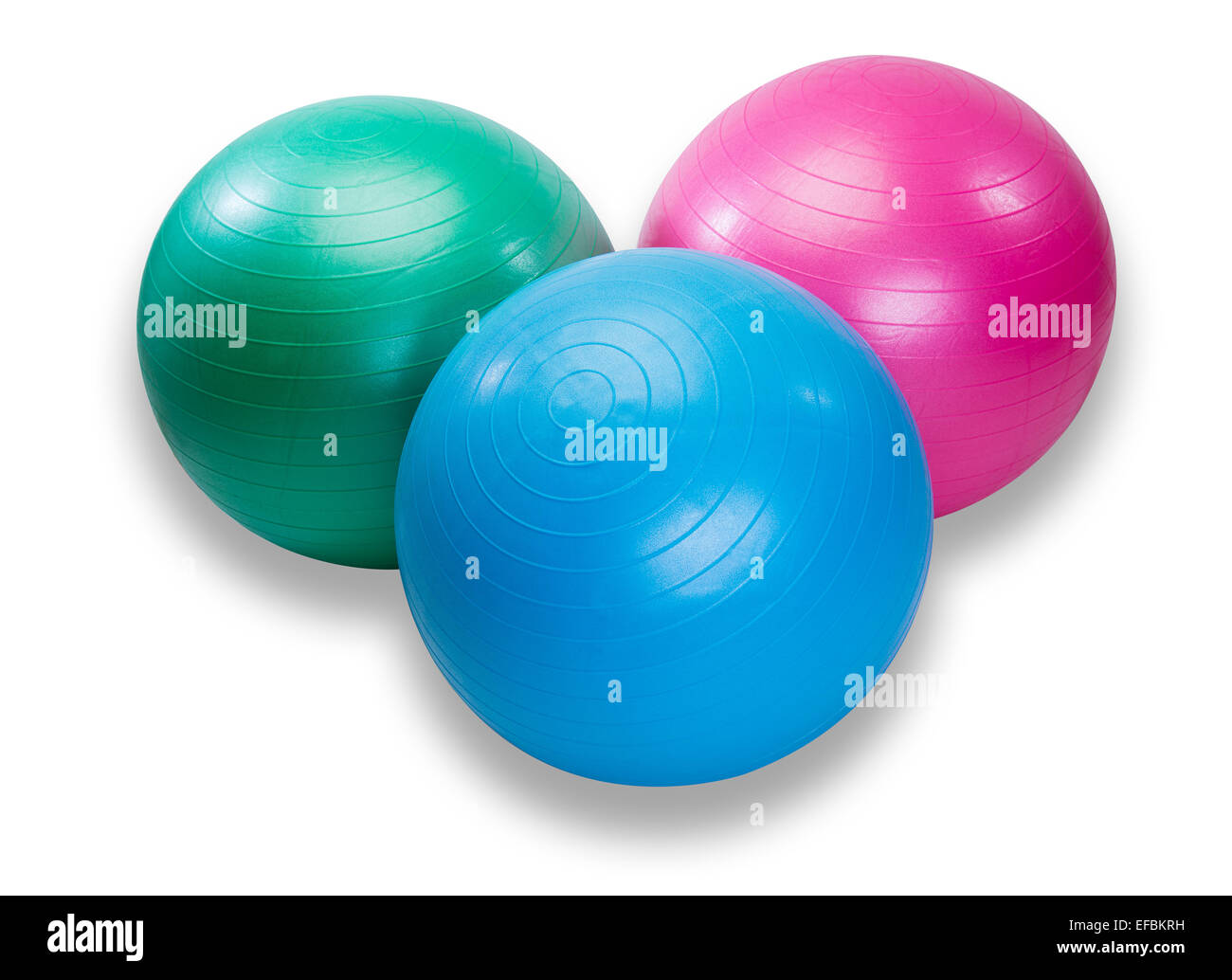 Colorful set of workout balls for health club Stock Photo - Alamy