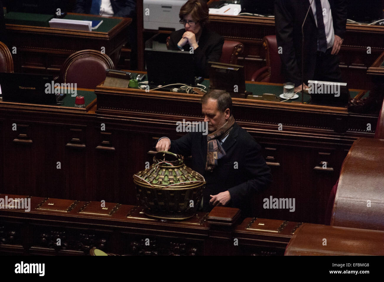 Roberto Calderoli. Vote in joint session for the election of the ...