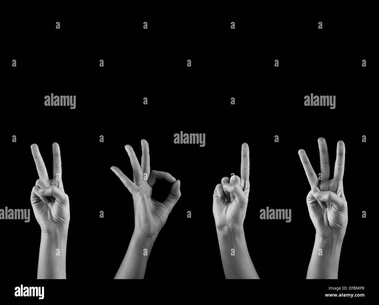 Happy new year hands Black and White Stock Photos & Images - Alamy