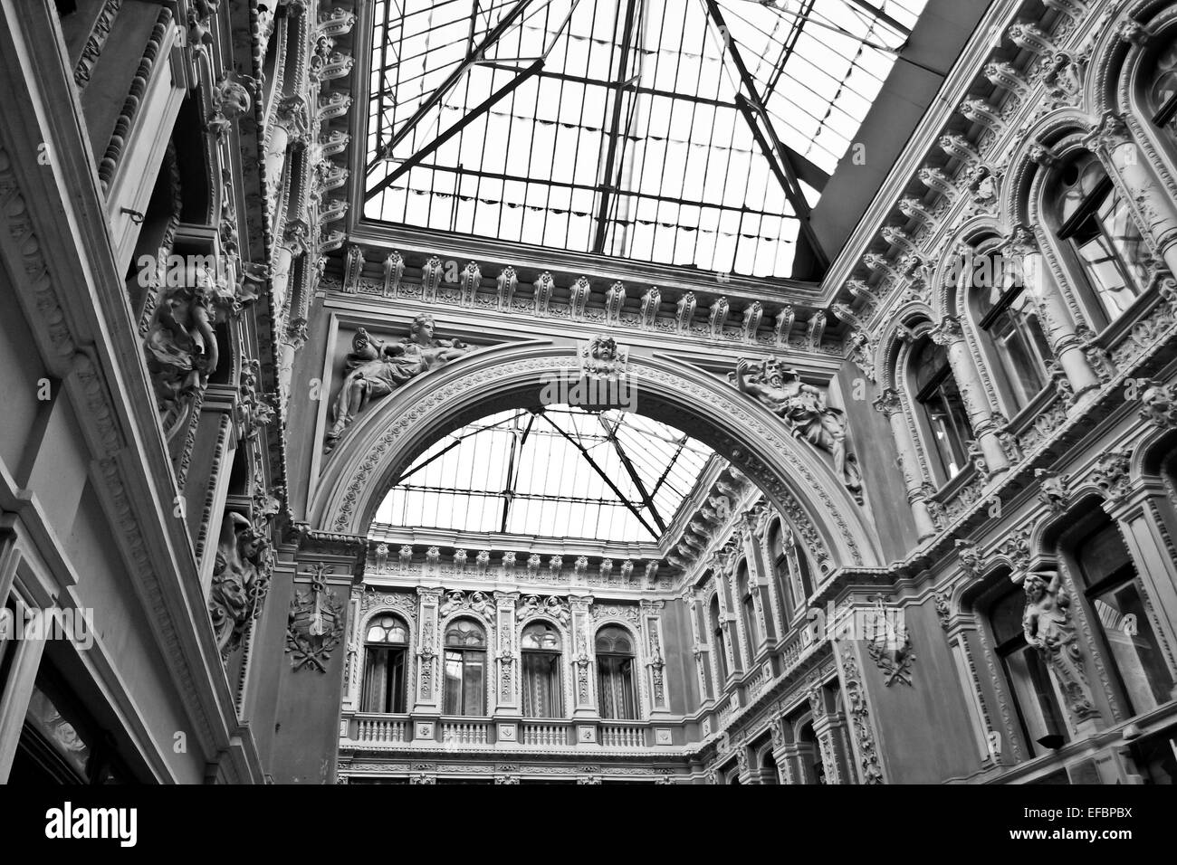 Architecture of old corridor Stock Photo - Alamy