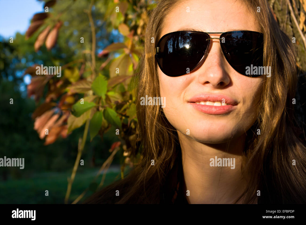 Beautiful girl smiling Stock Photo - Alamy