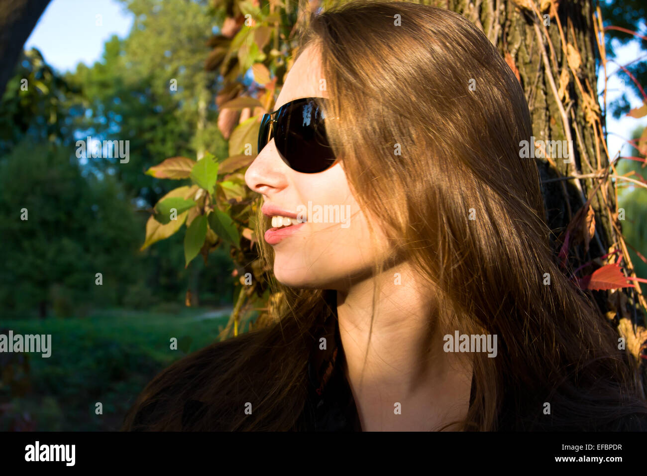 Beautiful girl smiling Stock Photo - Alamy