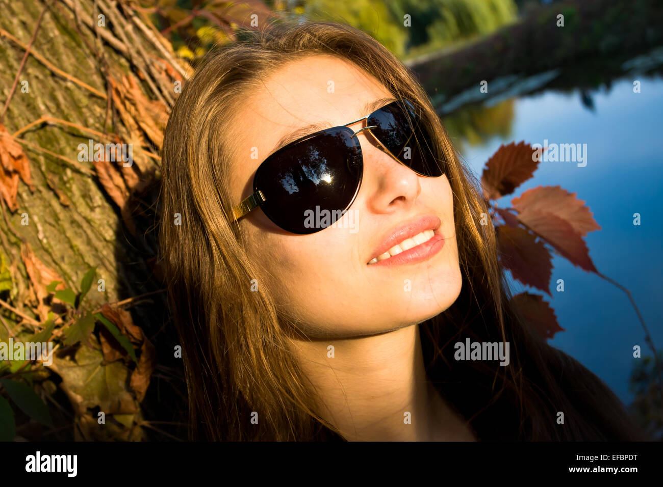 Beautiful girl smiling Stock Photo - Alamy
