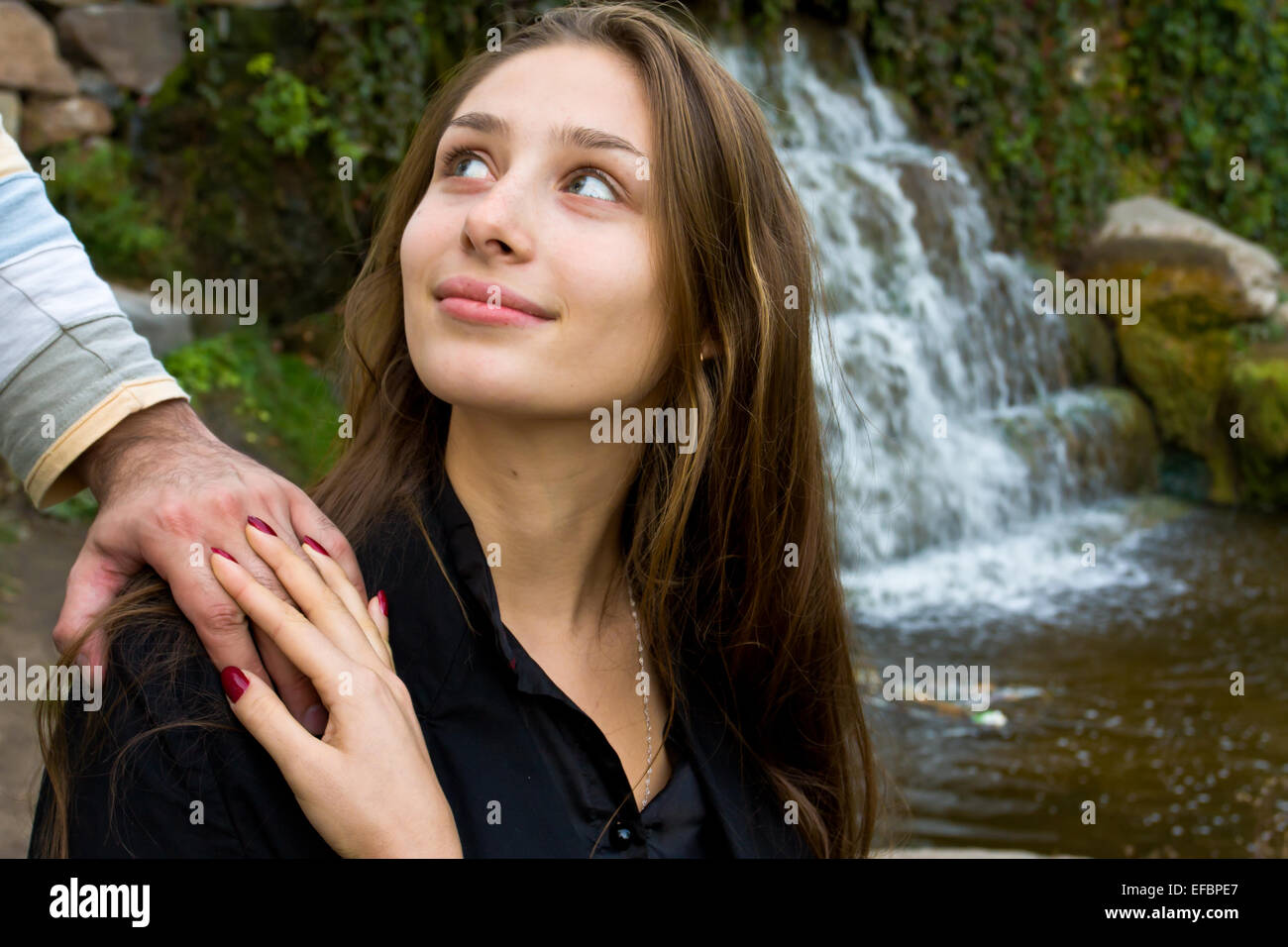 Beautiful girl smiling Stock Photo - Alamy