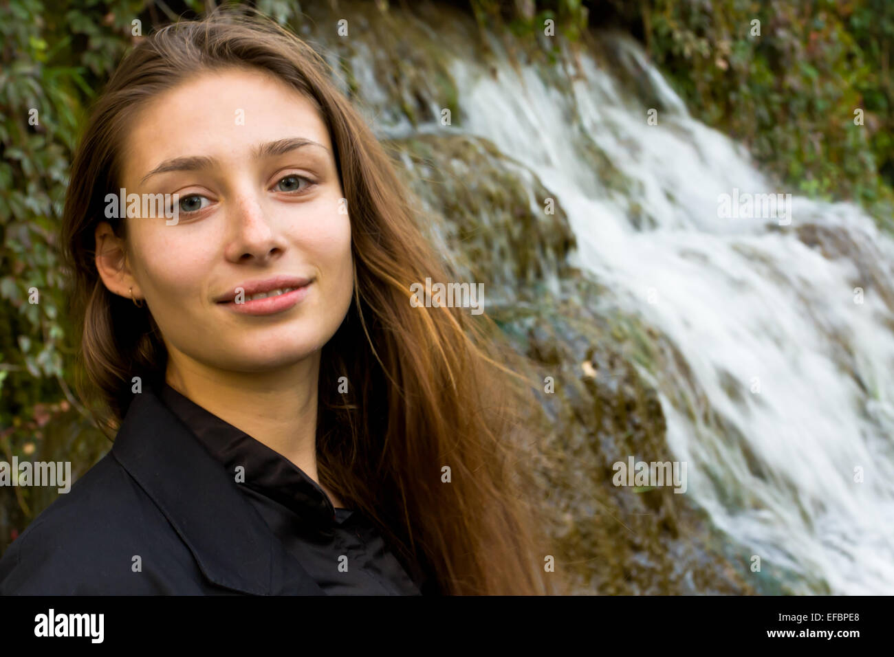 Beautiful girl smiling Stock Photo - Alamy