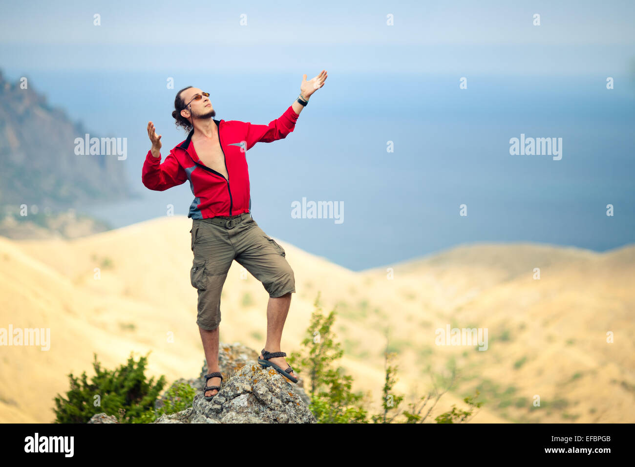 Man on top Stock Photo - Alamy