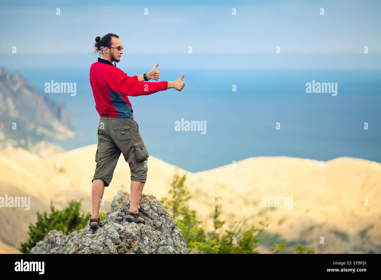 Man on top Stock Photo - Alamy