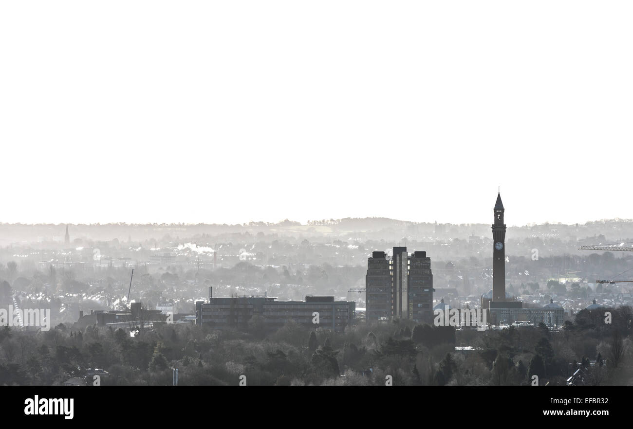Birmingham University clock tower in Edgbaston, Birmingham Stock Photo ...