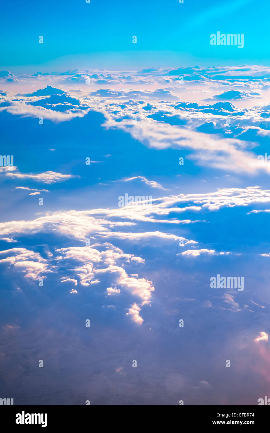 Sunrise above clouds Stock Photo - Alamy