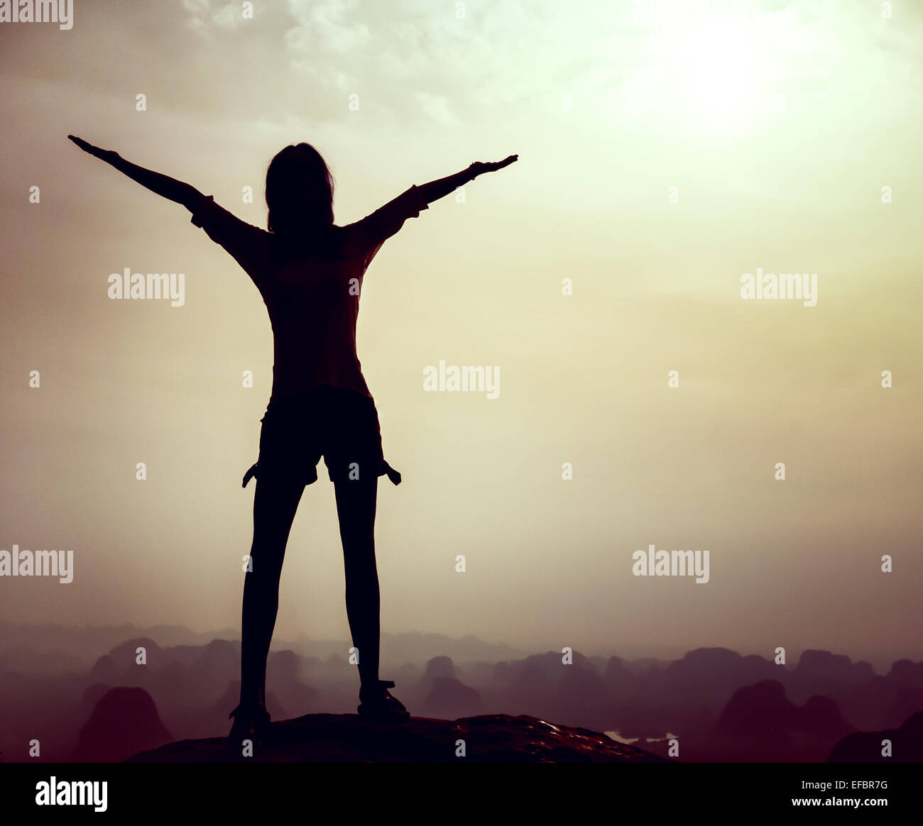 Woman on top Stock Photo - Alamy