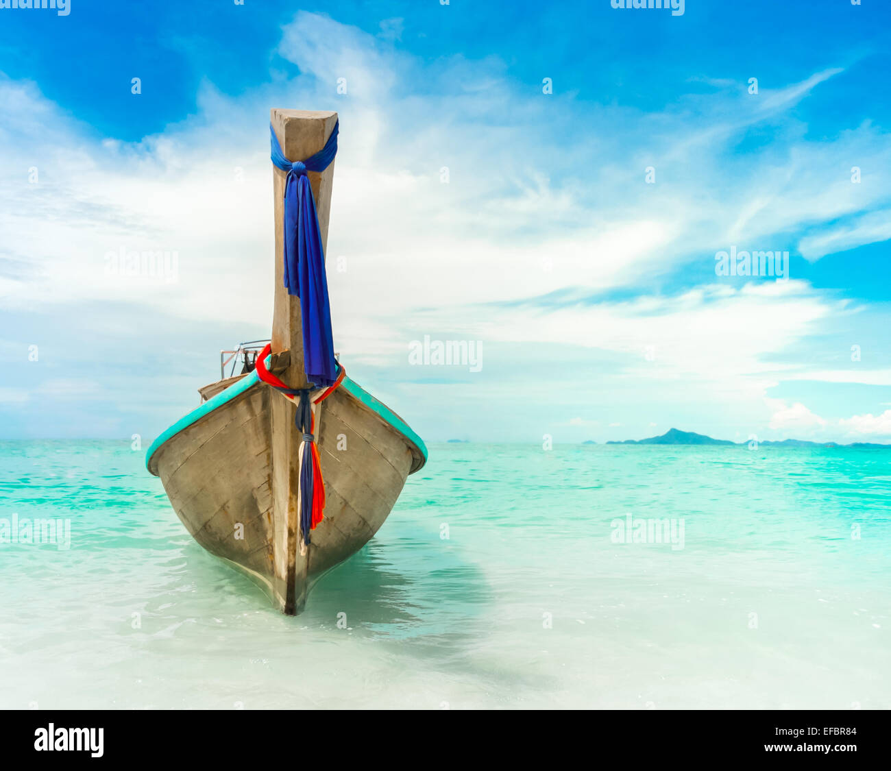 Paradise blue lagoon relax boat hi-res stock photography and images - Alamy