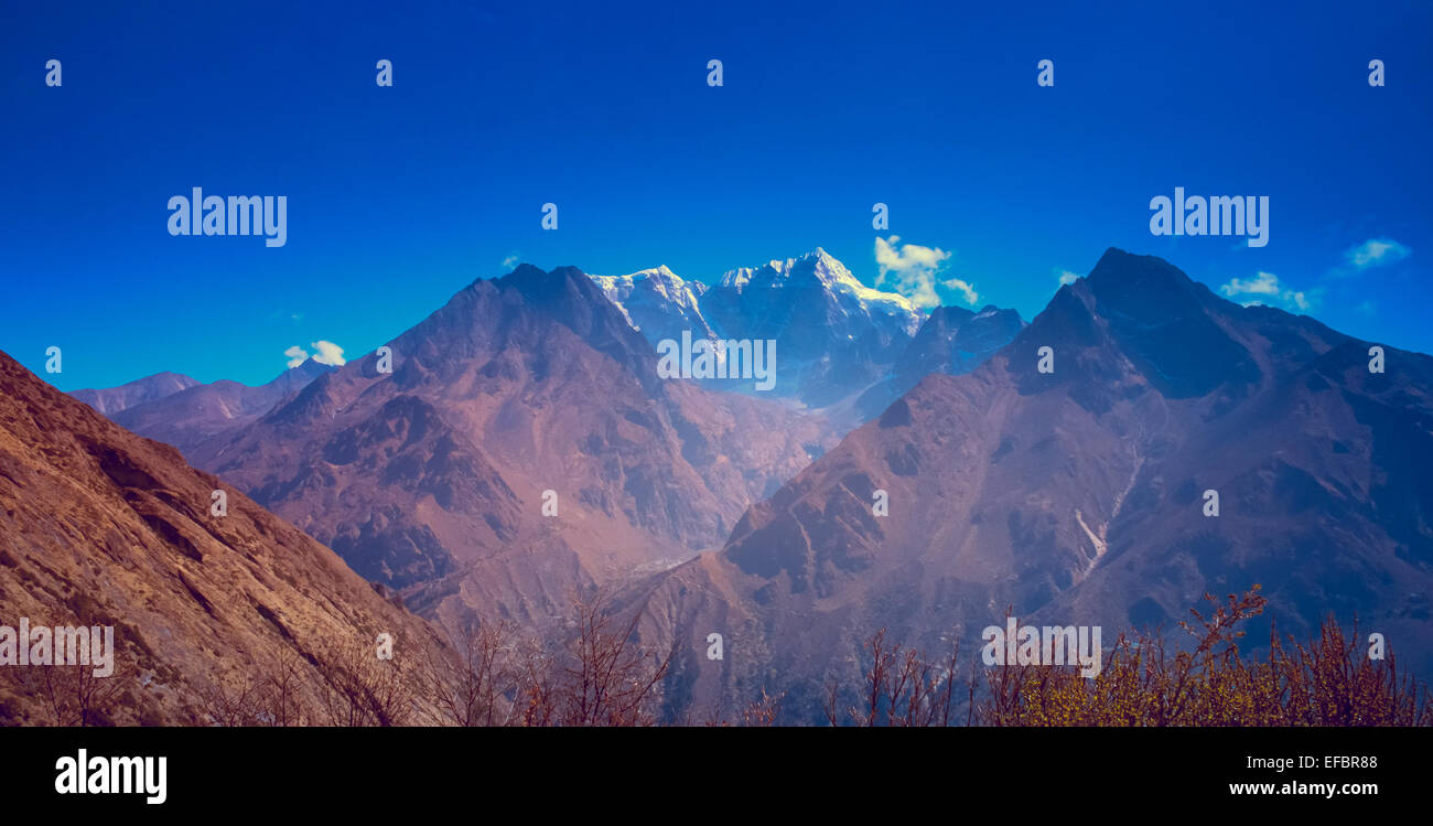 Beautiful snow-capped mountains Stock Photo - Alamy