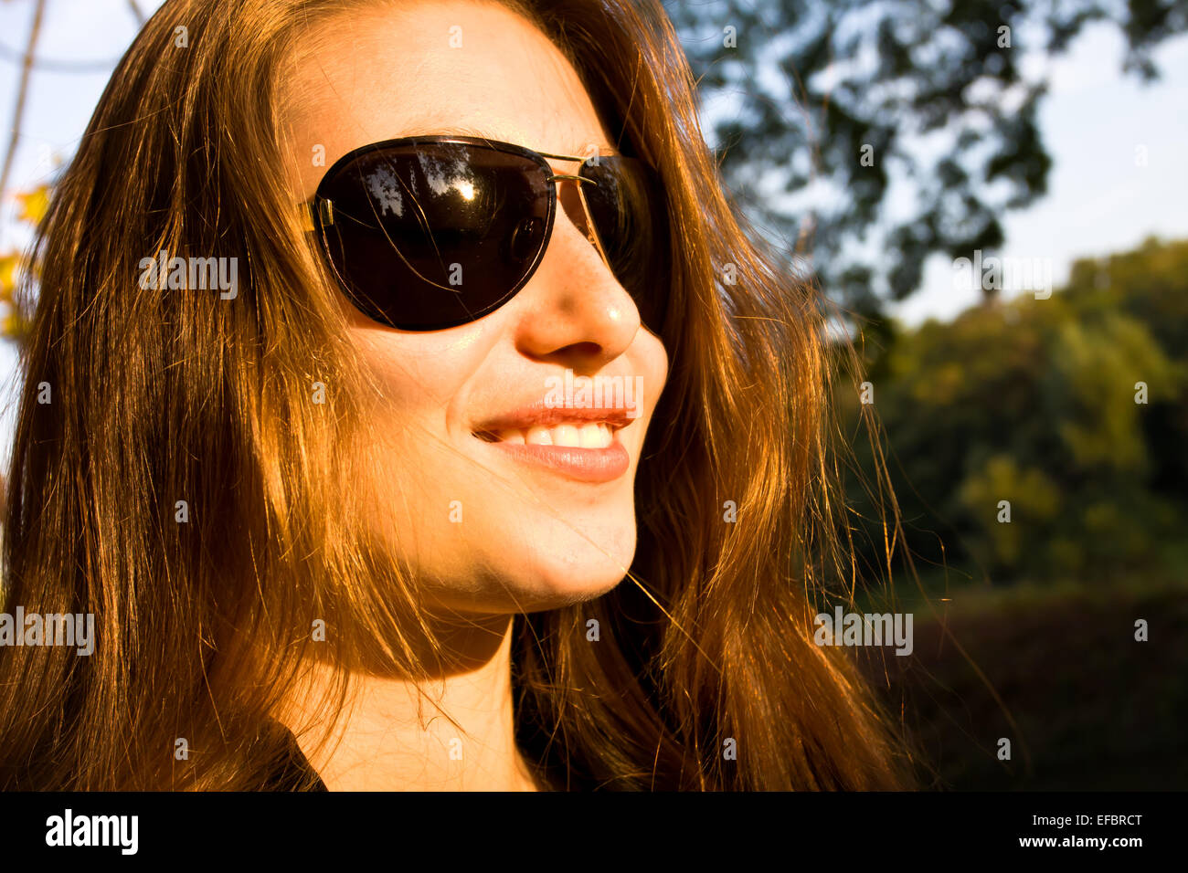 Beautiful girl smiling Stock Photo - Alamy
