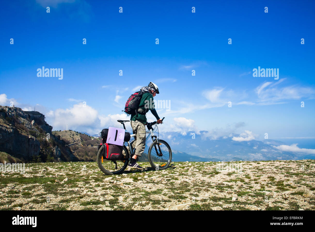 man riding a bike Stock Photo - Alamy