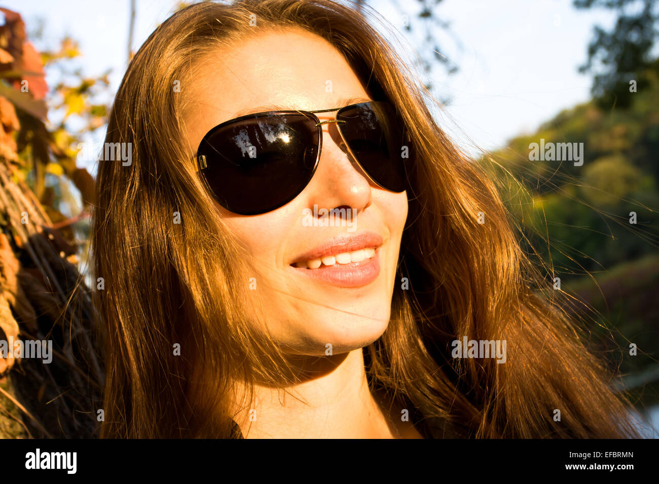 Beautiful girl smiling Stock Photo - Alamy