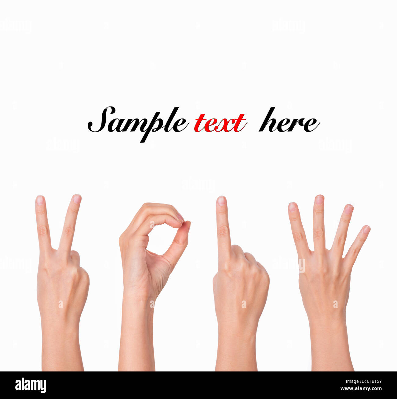 hands forming number 2014 Stock Photo - Alamy