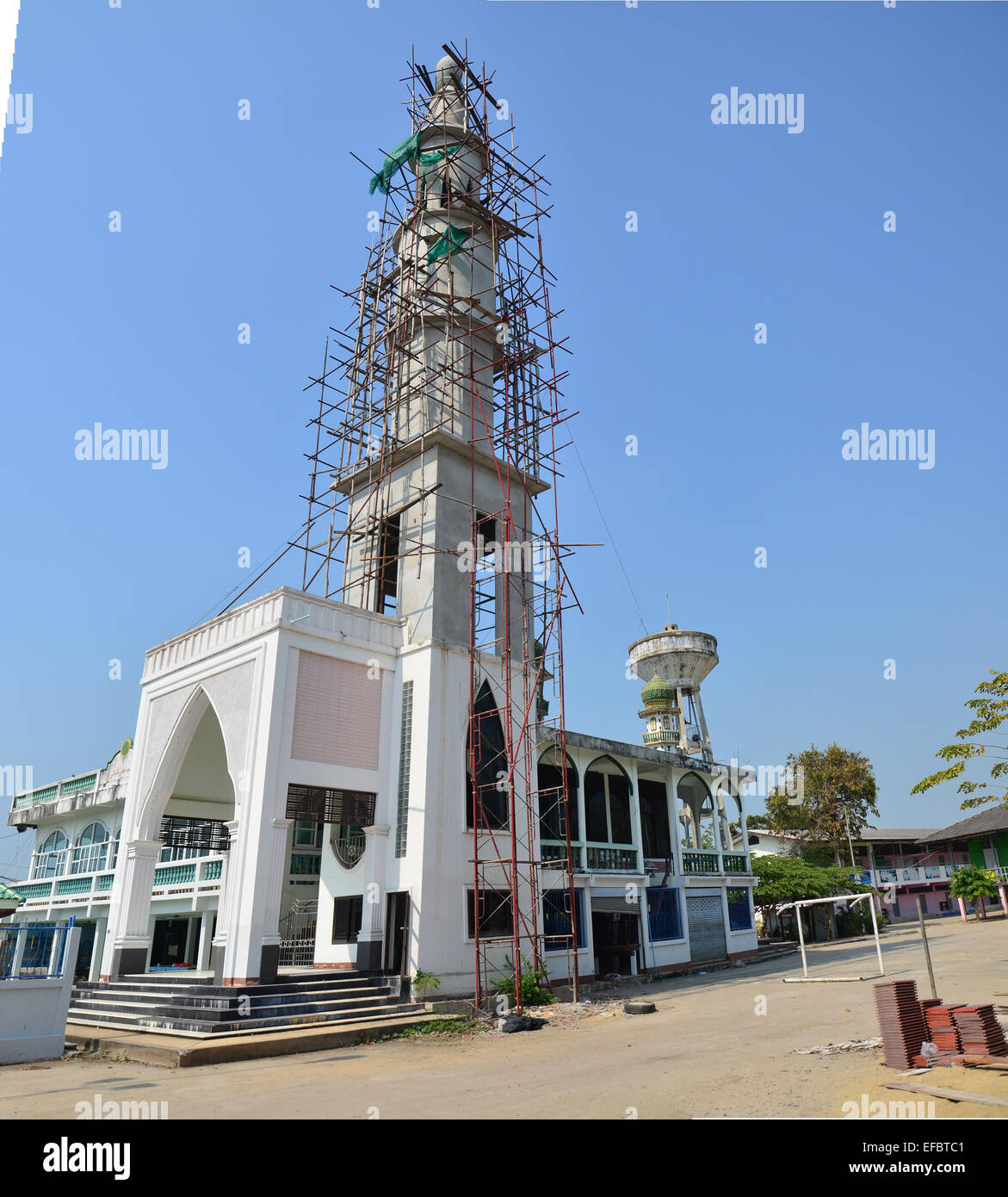 Construction and Build Mosque in Thailand Stock Photo - Alamy