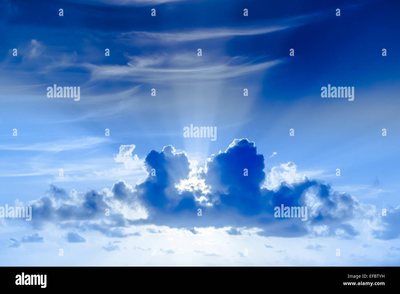 Sunset. blue sky and clouds Stock Photo - Alamy