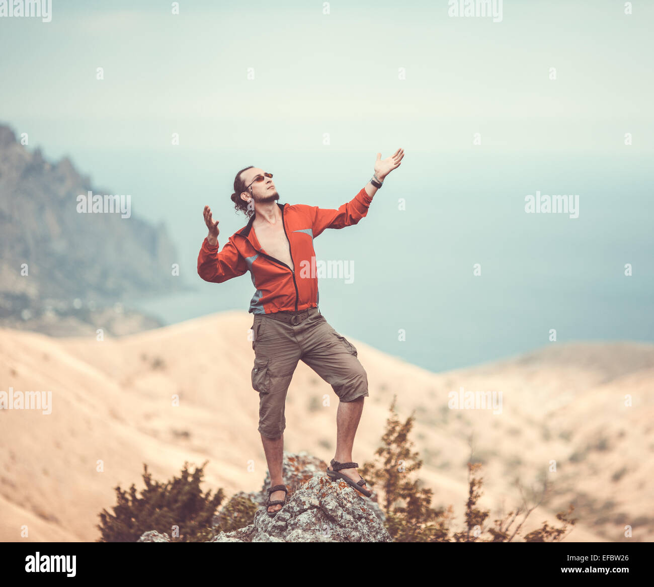 Man on top Stock Photo - Alamy