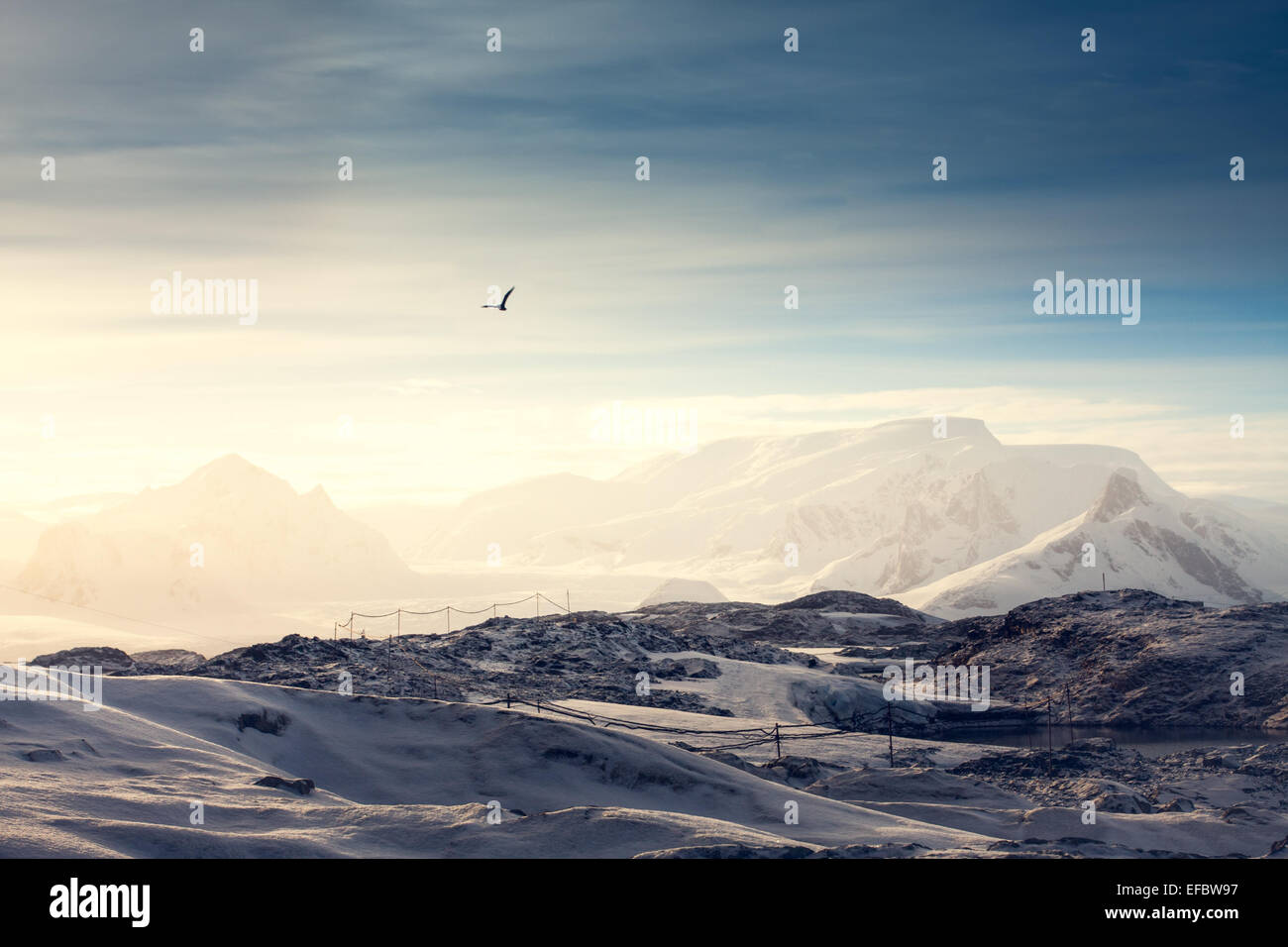 Beautiful snow-capped mountains Stock Photo - Alamy