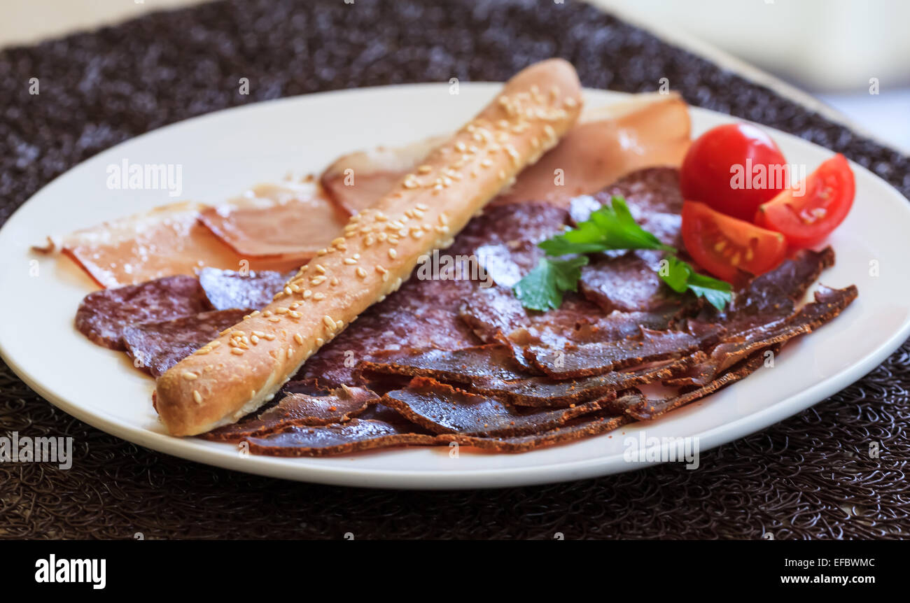 Set bread slice meat hi-res stock photography and images - Alamy