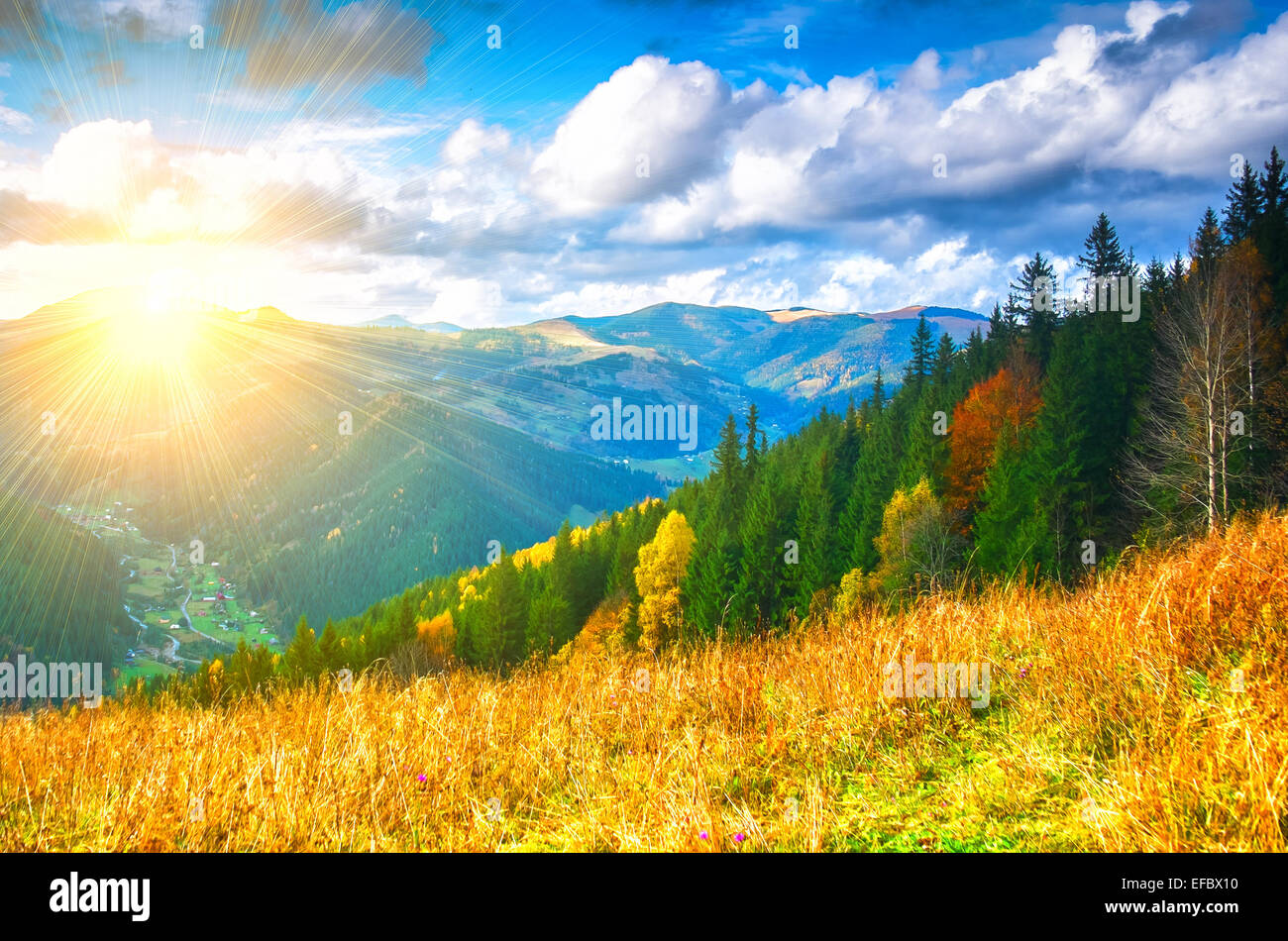 Beautiful mountains landscape Stock Photo - Alamy