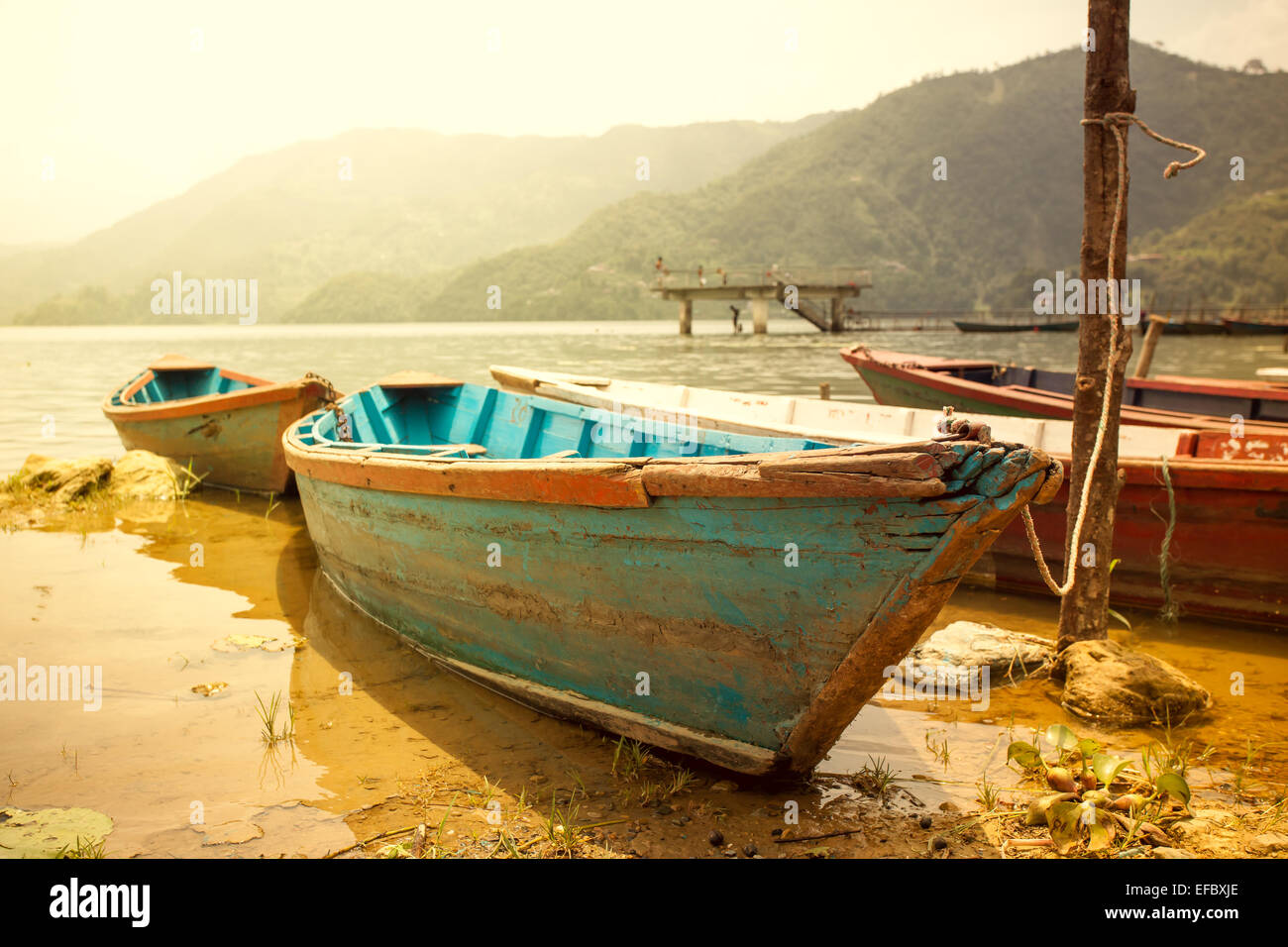 Nepal boat hi-res stock photography and images - Alamy